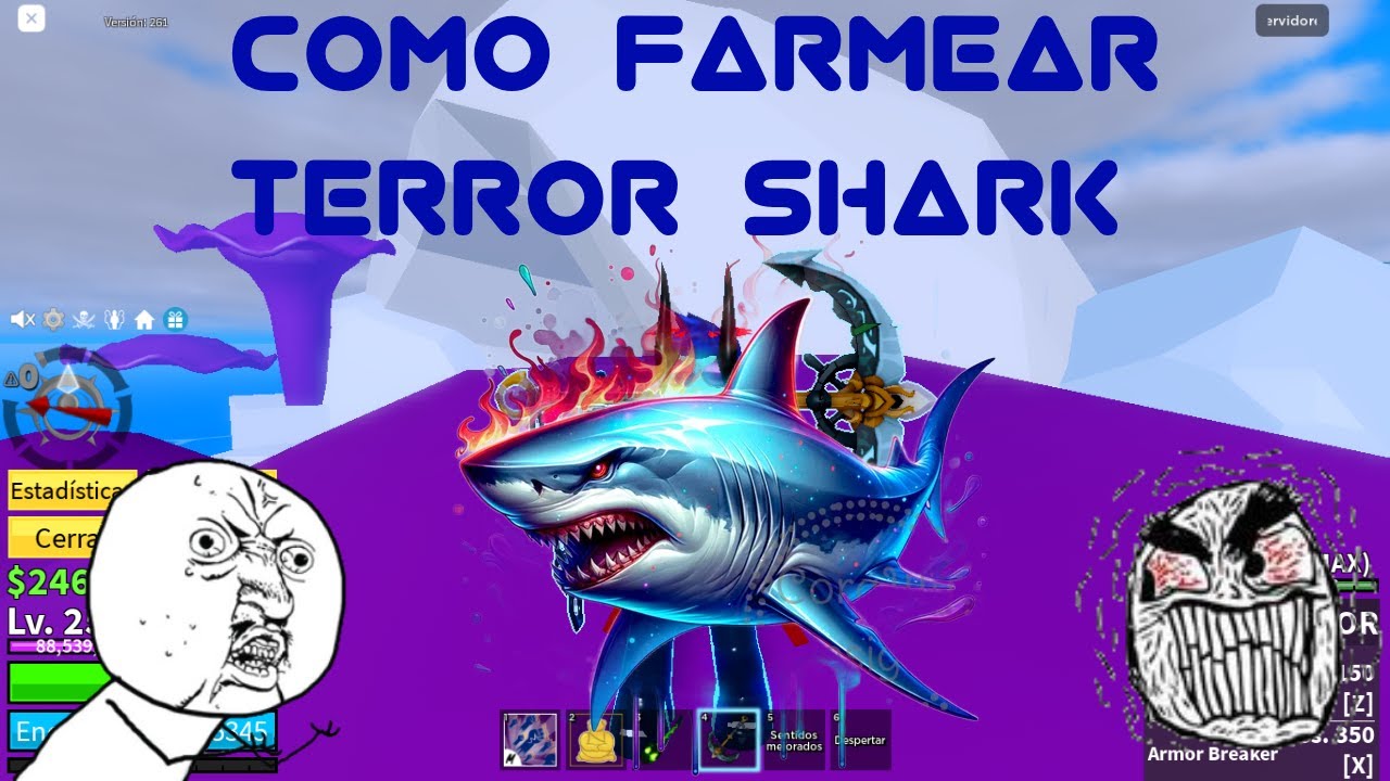 como farmear terror shark solo - YouTube