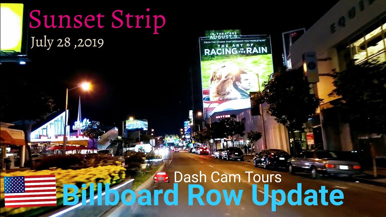 Sunset Strip Billboard Row Update July 28, 2019 || 21 Tarantino's ...