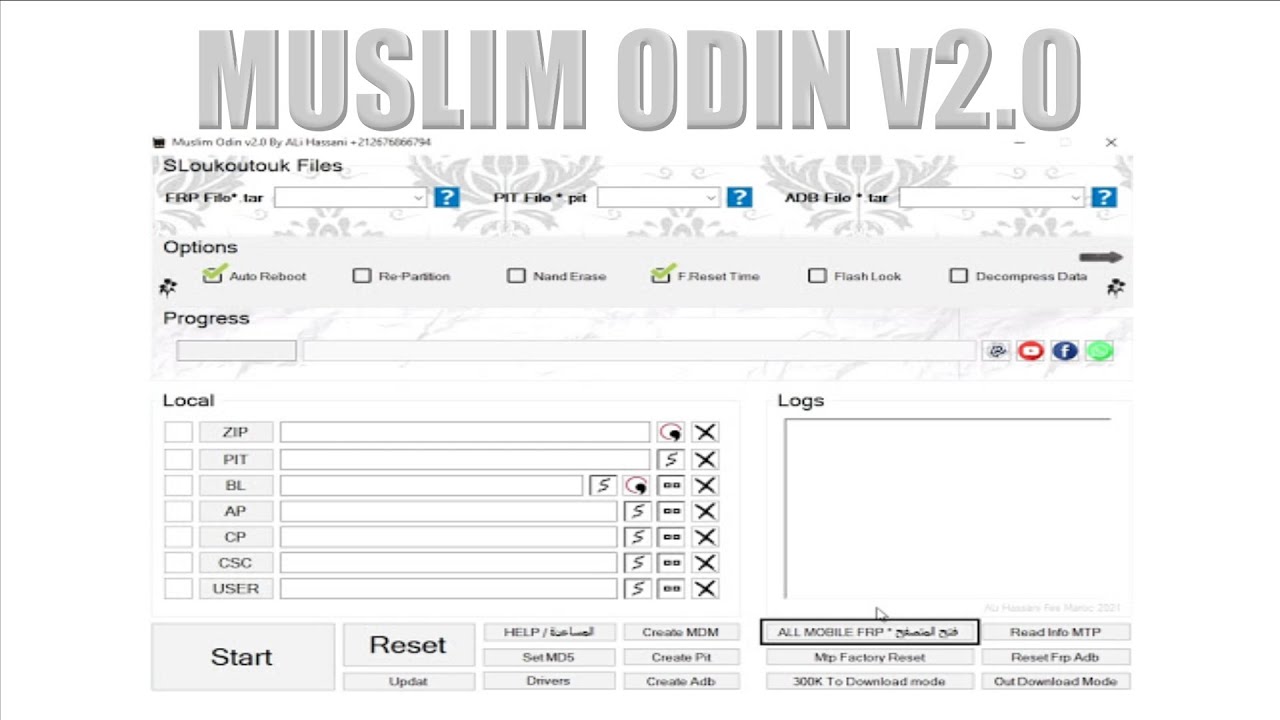 Muslim Odin Version 2.0 Pour Tout MTP FRP Samsung,Huawei,Oppo,Vivo ...