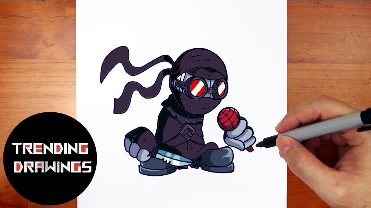 How To Draw FNF MOD Character - New Hank Easy Step by Step - YouTube