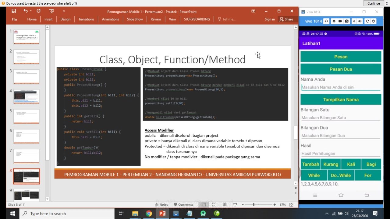 Pemrograman Mobile 1 - Latihan2-2 - YouTube