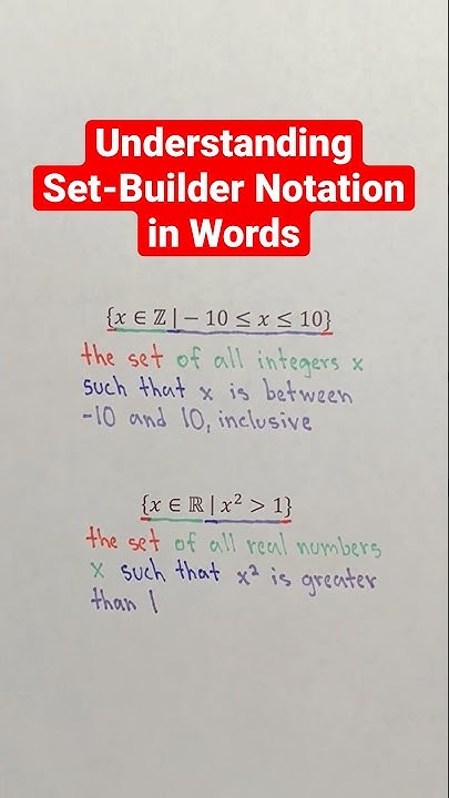 Understanding Set-Builder Notation in Words #Shorts #math - YouTube