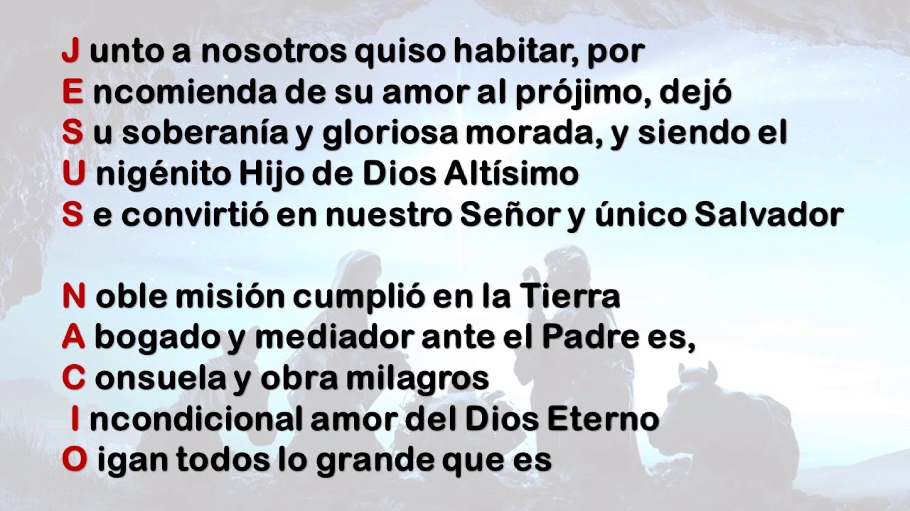 15. Acróstico Jesús nació Tercero Informática A - YouTube