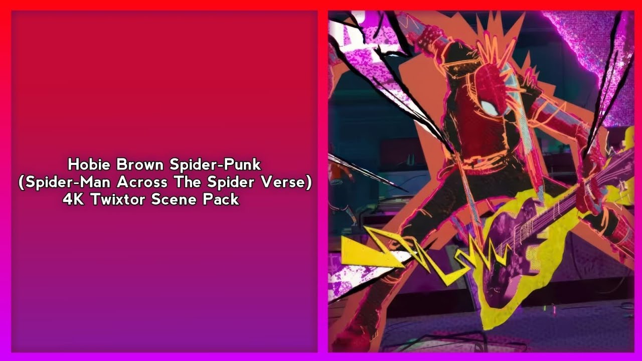 Hobie Brown Spider-Punk (Spider-Man Across The Spider Verse) 4K Twixtor ...