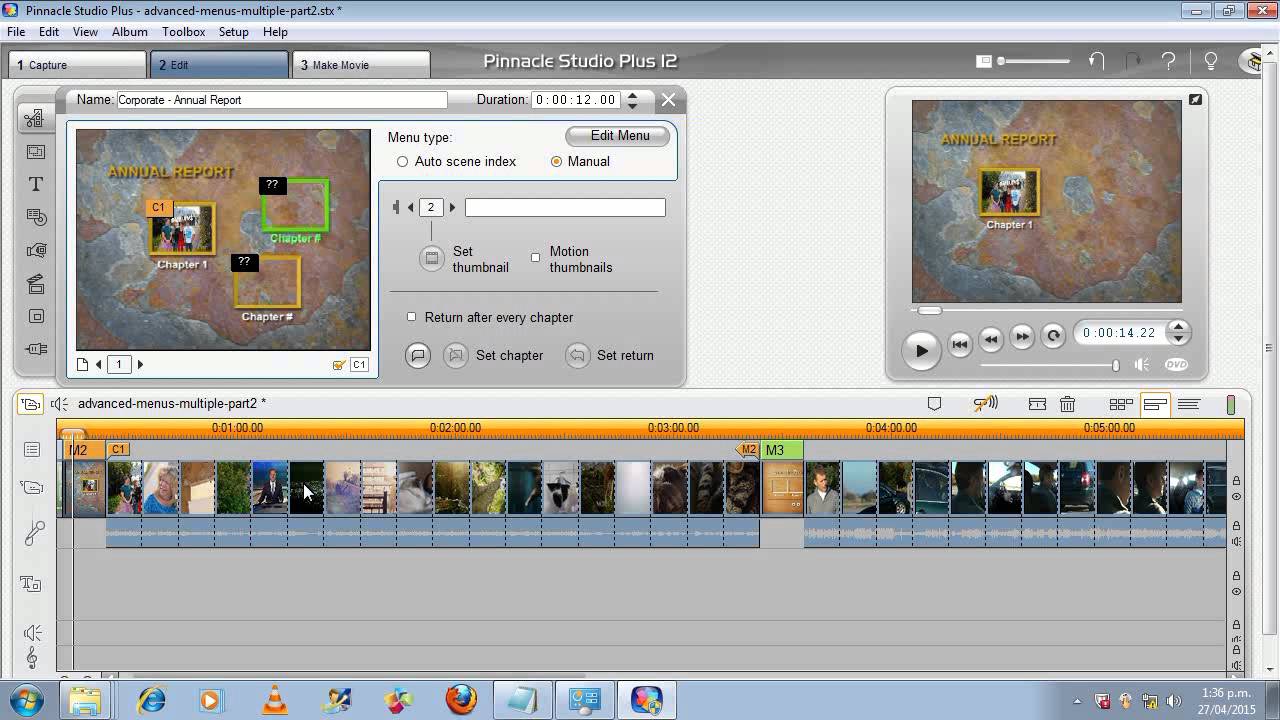 Pinnacle Studio Advanced Menus - YouTube