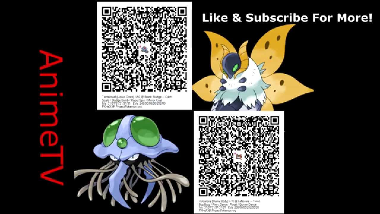QR code: Tentacruel & Volcorona Shinys | Pokemon X Y / ORAS - YouTube