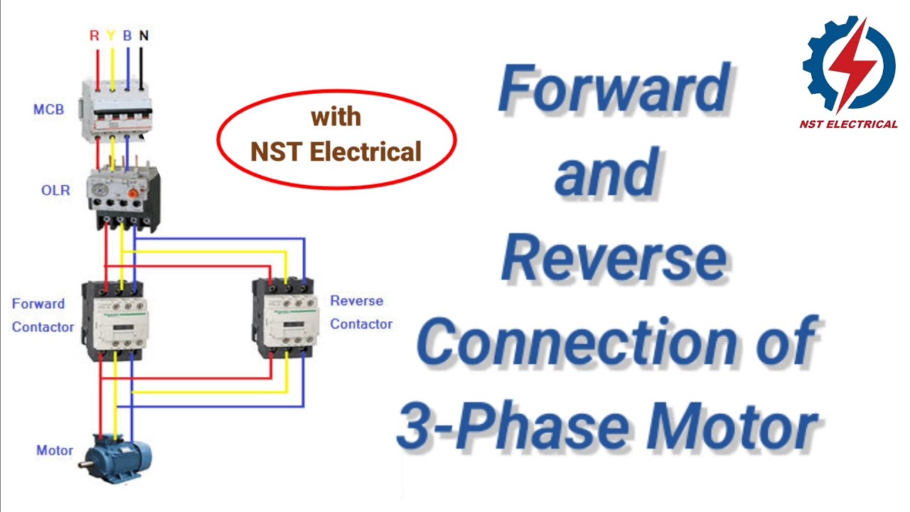 Make the Forward and Reverse Connection of 3 Phase Motor #connection # ...