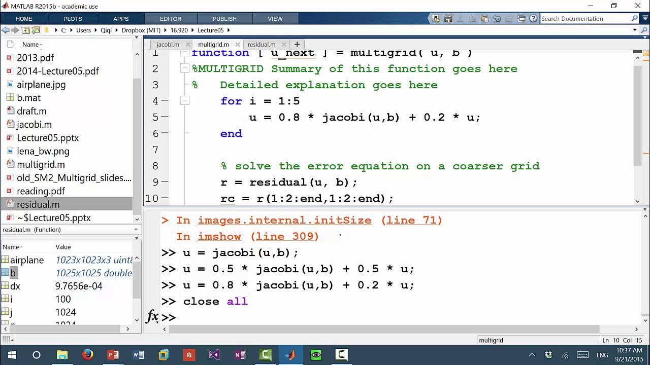 MIT Numerical Methods for PDE Lecture 5: Multigrid 2 -- coarse grid ...