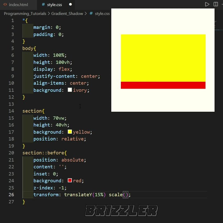 Gradient Shadow 🖌️ using HTML CSS || Linear Gradient Shadow CSS || CSS shorts #shorts # ...