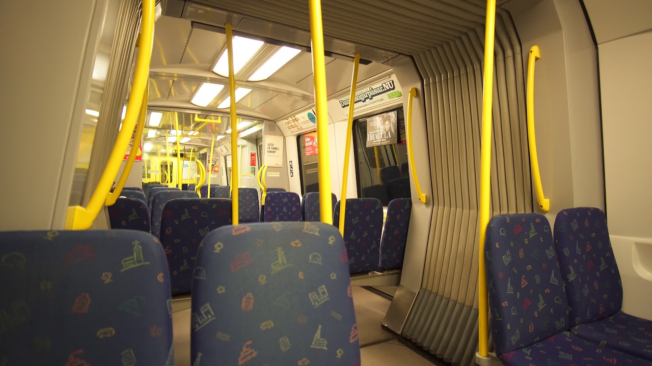 Sweden, Stockholm, subway ride from Rissne to Sundbyberg Centrum, 3X ...