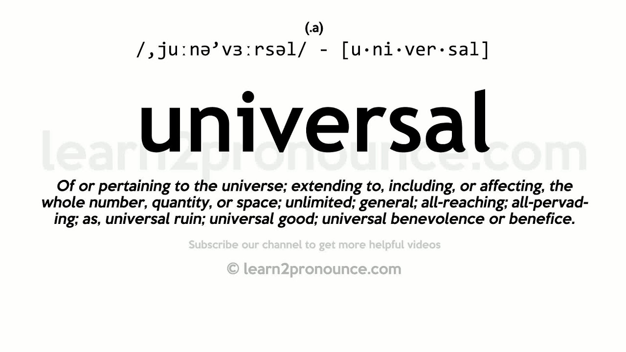 Pronunciation of Universal | Definition of Universal - YouTube