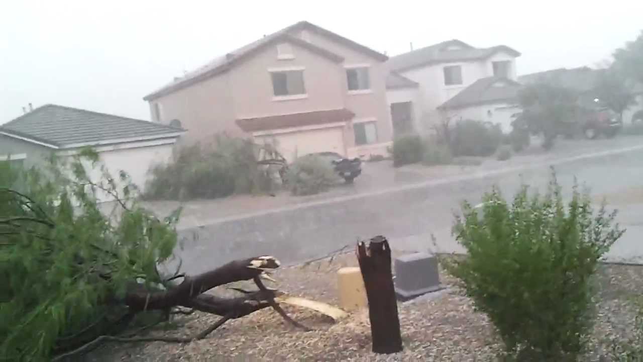 Storm Microburst in Arizona, San Tan Valley - YouTube
