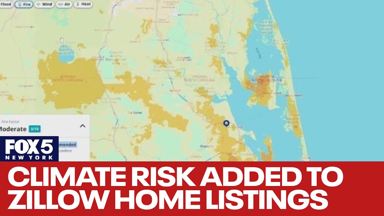 Zillow adds climate risk ratings to home listings - YouTube