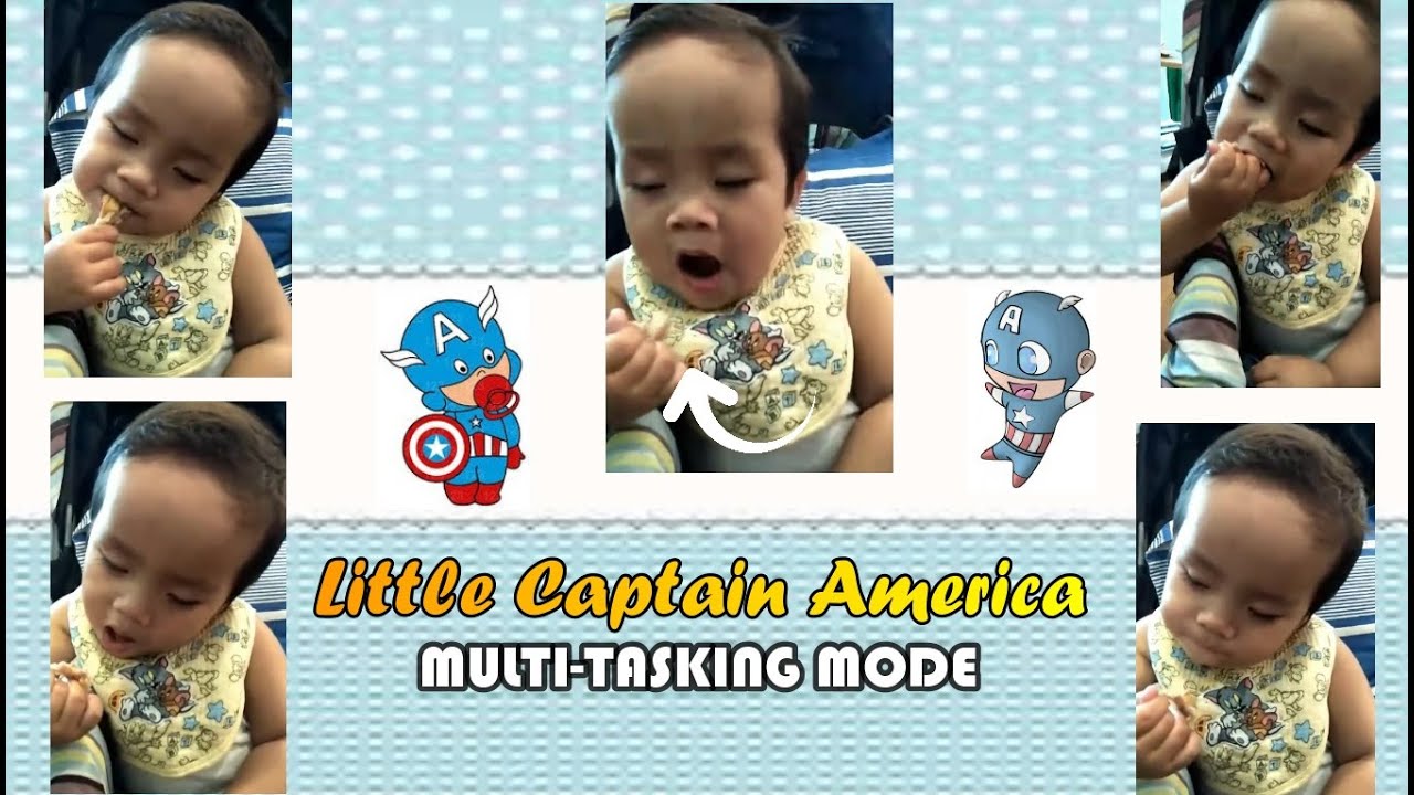 Little Captain America | Multi-tasking mode - YouTube