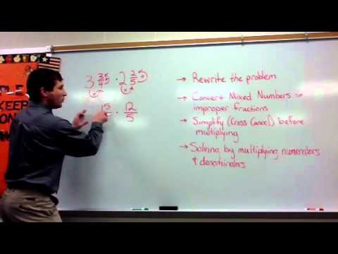Multiplying mixed numbers (step-by-step process) - YouTube