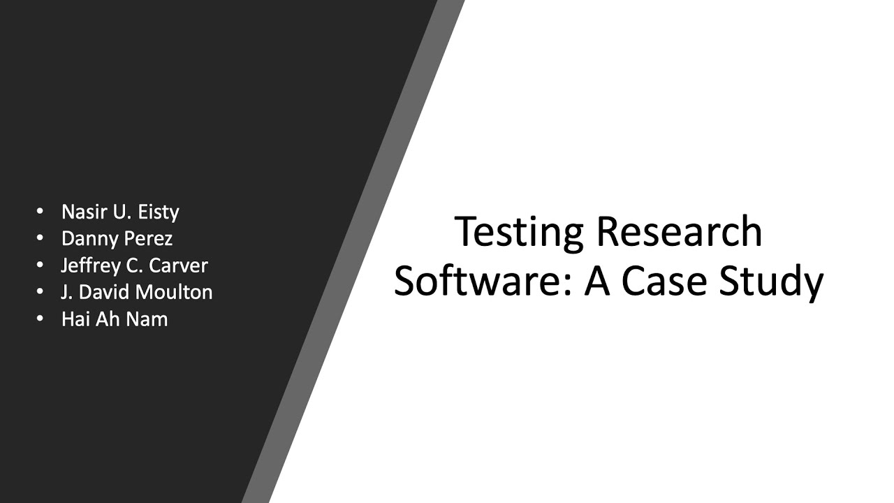Testing Research Software A case study - YouTube