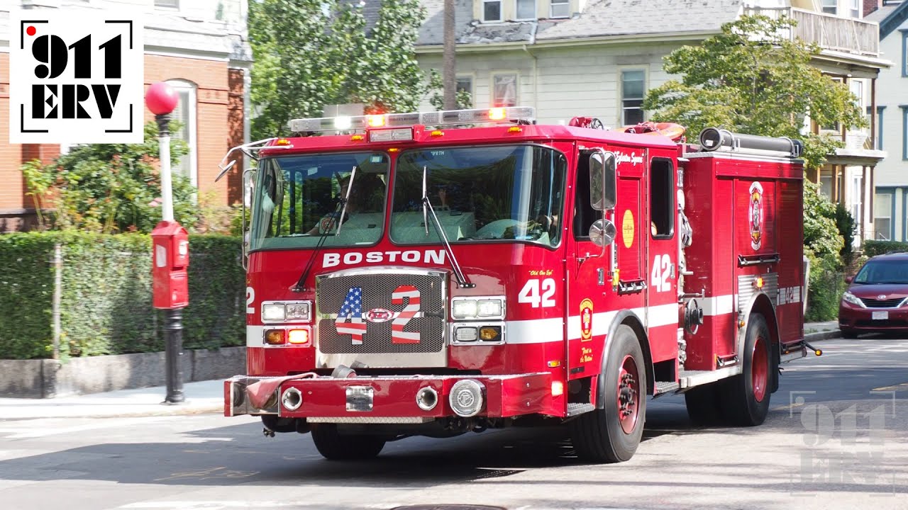 Boston Fire Truck Responding | Engine 42 - YouTube