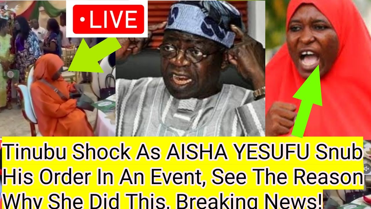 Tinubu Shock Afta AISHA YESUFU Shun His Order In An Event, See Her ...