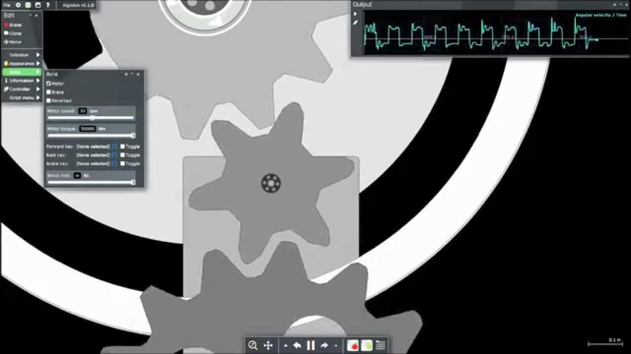 Algodoo - Reversing Gear Mechanism - YouTube