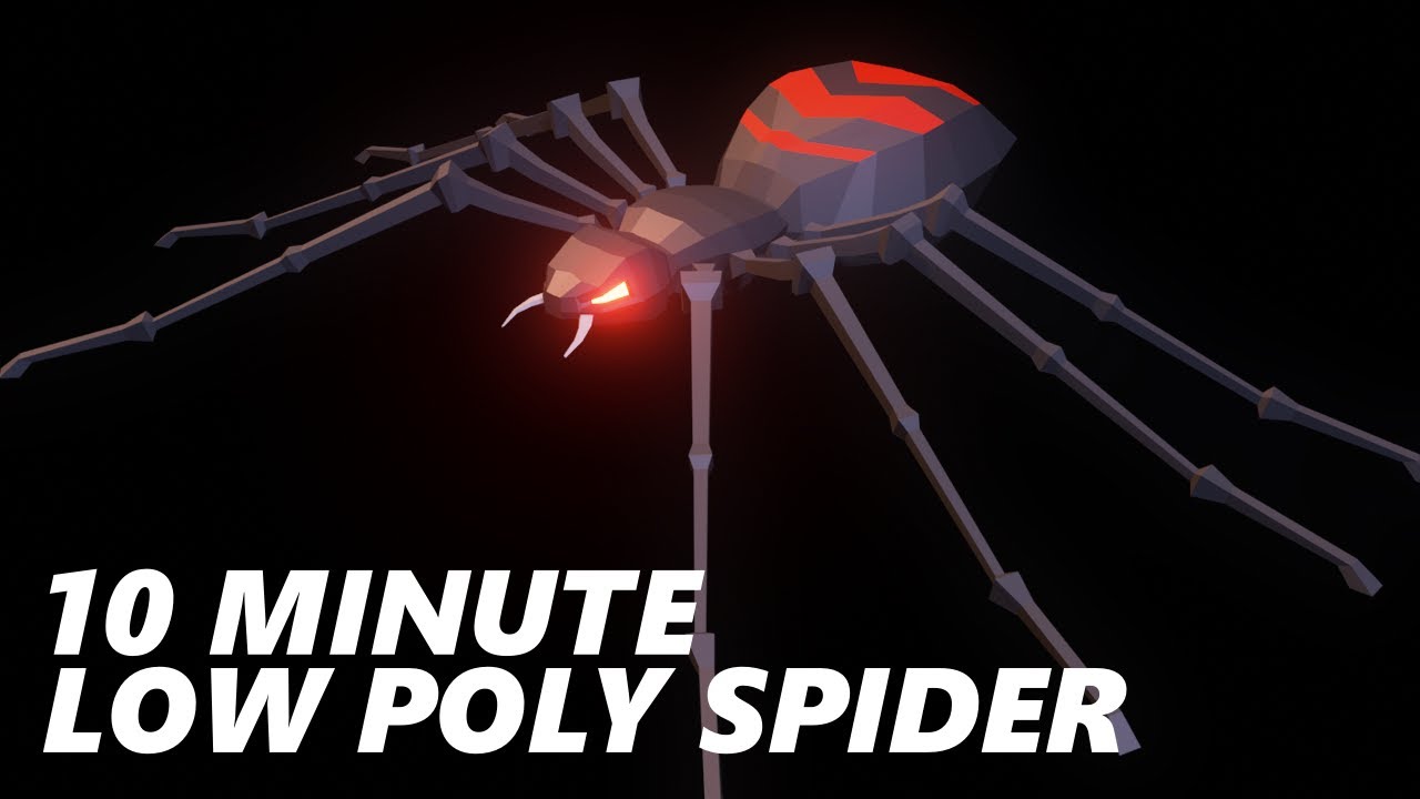 Model a LOW POLY SPIDER in LESS than 10 minutes - Blender 3.5 - YouTube