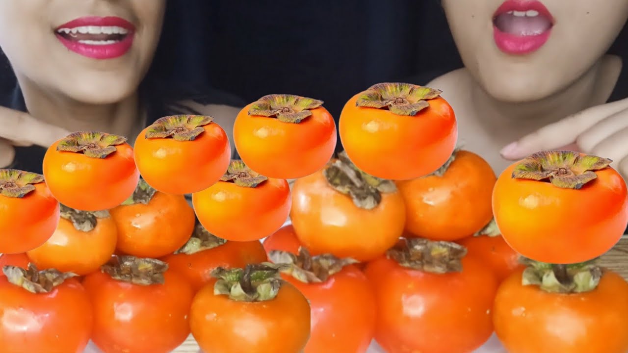 WHO CAN EAT MORE? | JAPANI PHAL/PERSIMMON EATING CHALLENGE | EATING ...