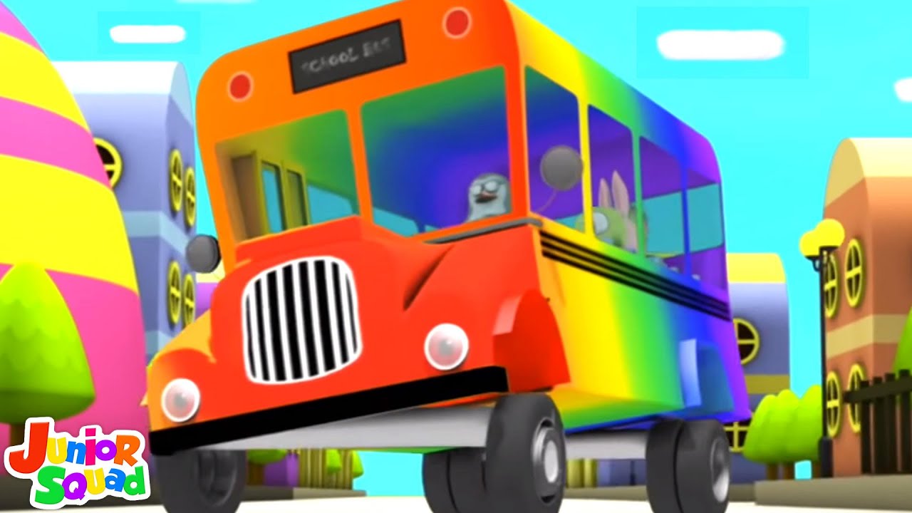 Wheels On The Bus, School Bus + More Children Rhymes and Cartoon Videos ...