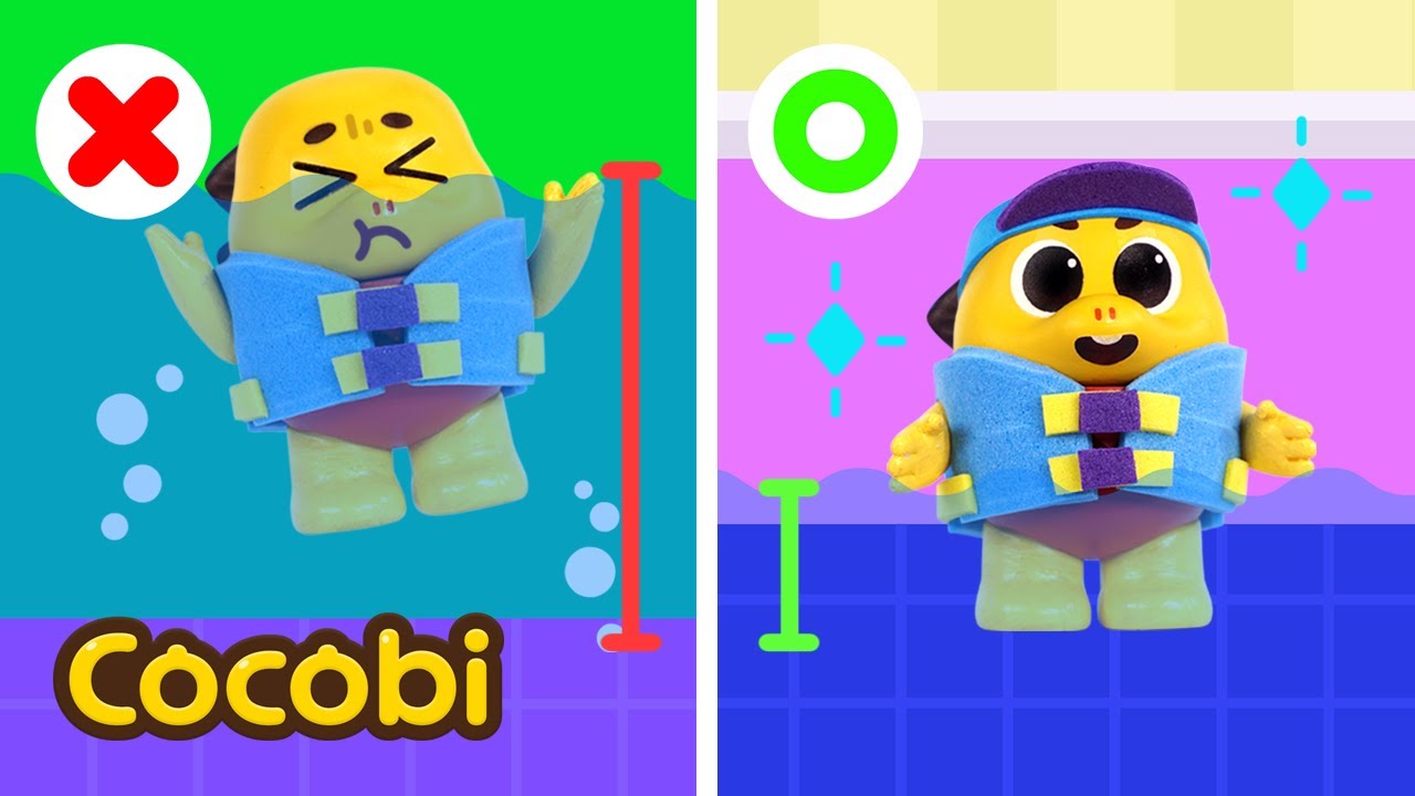 Water Park Safety Song🏊‍♂️ + More Safety Tips for Kids | Cocobi Nursery ...