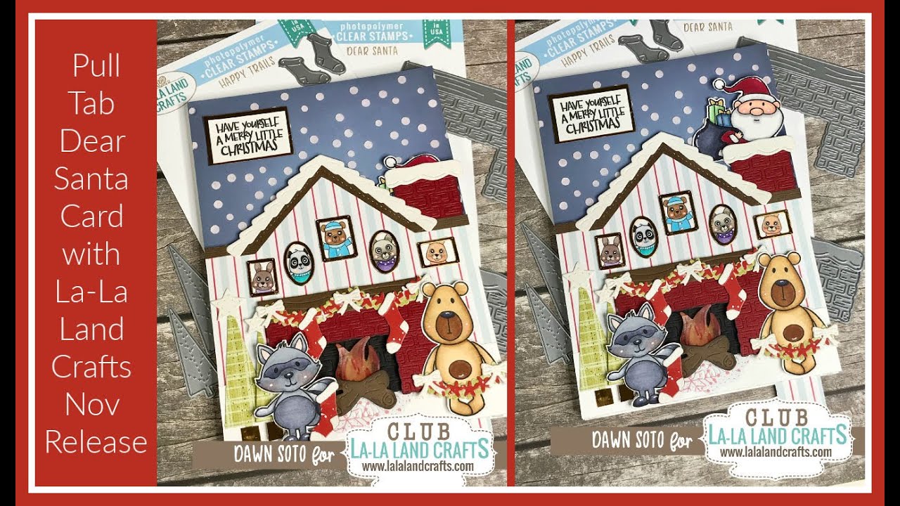 Interactive Pull Tab Holiday Card with La-La Land Crafts - YouTube