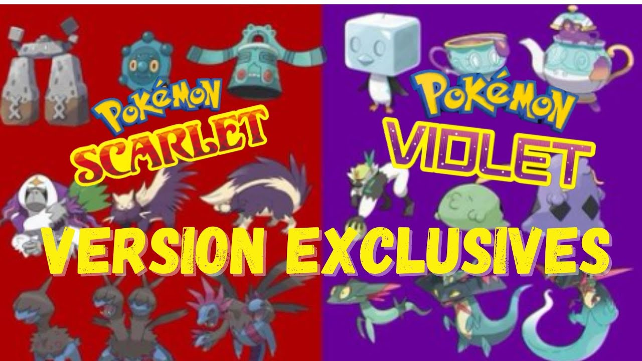Pokemon Scarlet and Violet Version Exclusives. What version to choose ...
