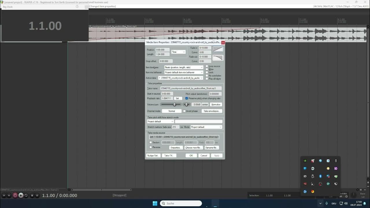 How to fade in and out with just a single keypress in REAPER - YouTube