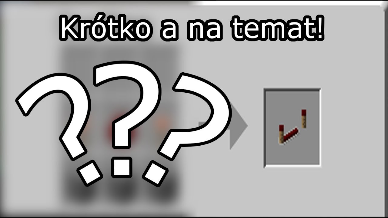 Poradnik Minecraft #10 - Przekaźnik - YouTube