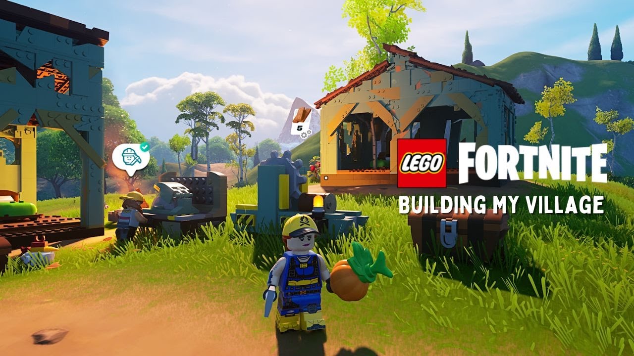 LEGO Fortnite | Building My Village | Let's Build - 1 - YouTube