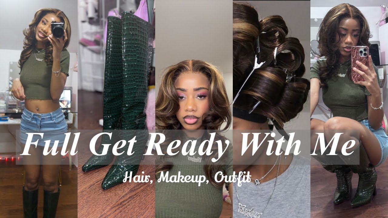 GRWM for a night out: Hair, Makeup, Outfit| Rxly Cadeen - YouTube