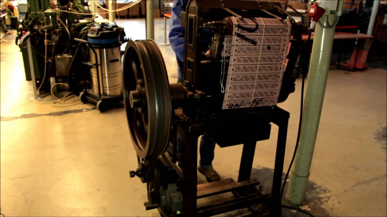 Jacquard card duplicating machine - YouTube