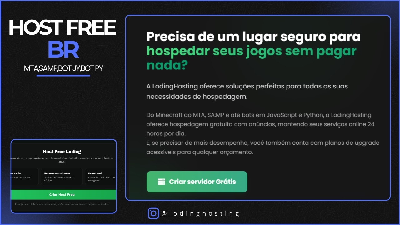 MTA:SA HOSPEDAGEM BR FREE FACIL DE MANTER ONLINE | MTA,SAMP,BOT JS E ...