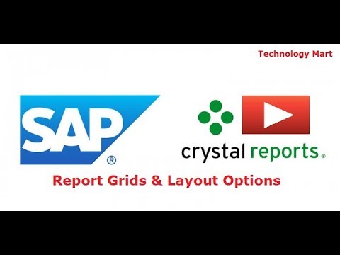 Grids & Layout Options in SAP Crystal Reporting - YouTube