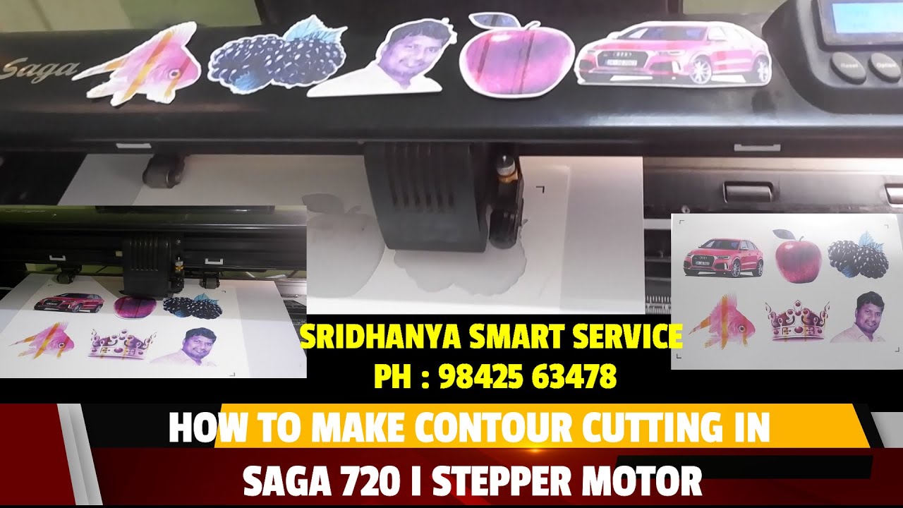 SAGA Contour Cutting Plotter / Print and Cut / Die Cut Sticker Making ...