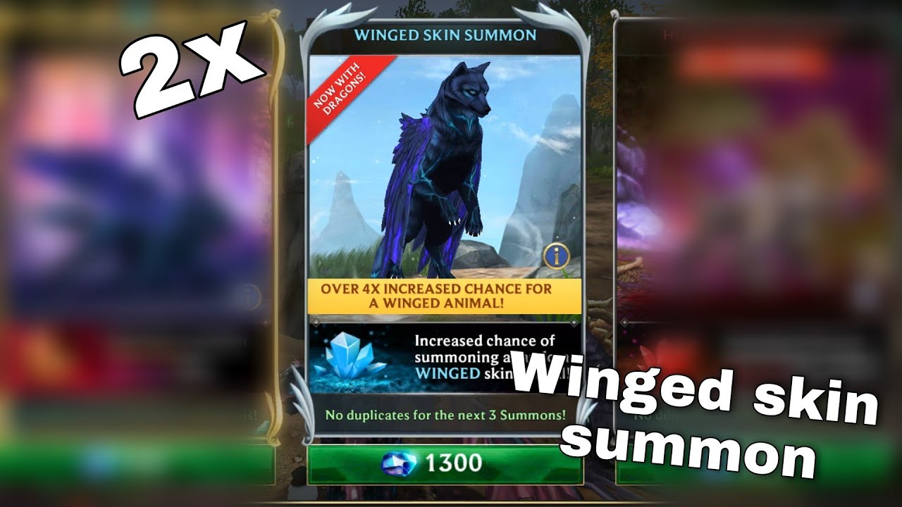When I'm opening 2 winged skin summons on Wolf Tales... (Old vid) - YouTube