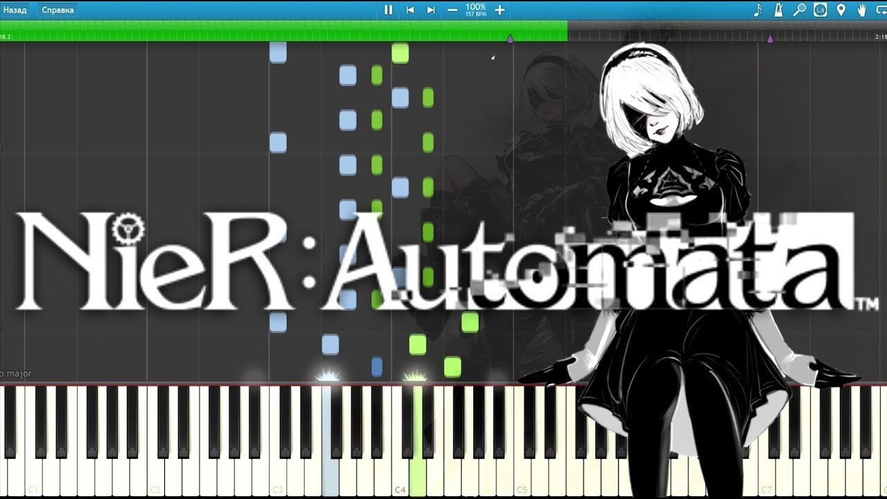 NieR Automata OST - Boss Battle Theme Piano Synthesia Tutorial ...