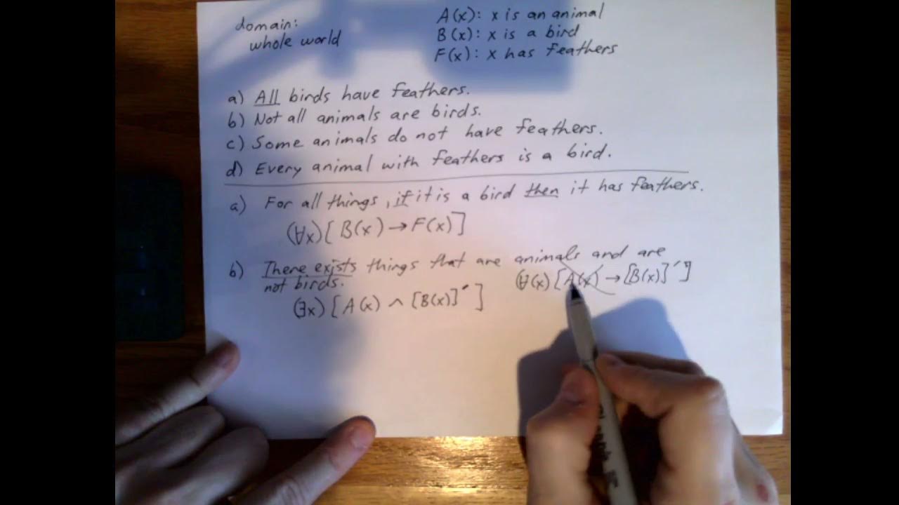 Discrete Structures: Logic -- Representing Statements Using Predicate Logic, part 1 - YouTube
