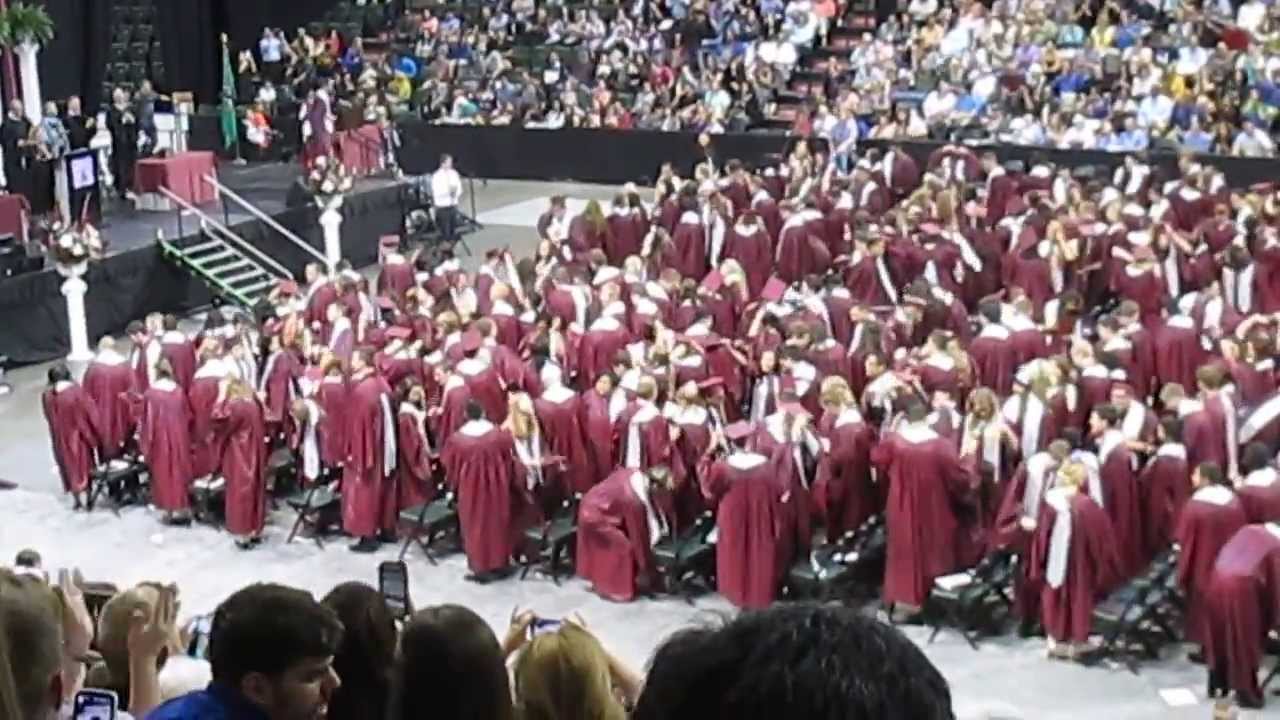 Cascade High school 2013 graduation cap throwing - YouTube