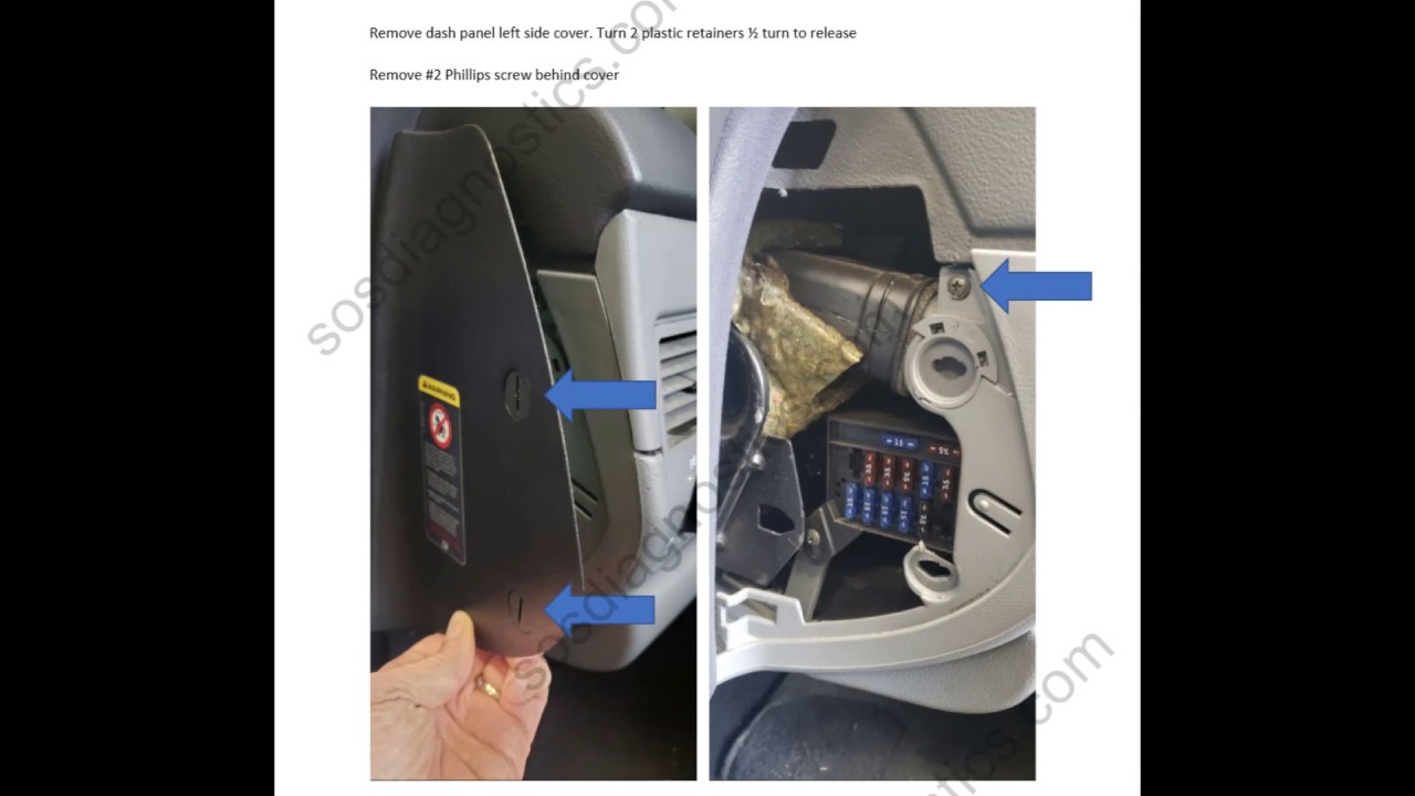 Chrysler Crossfire SKREEM immobilizer ECU removal - YouTube