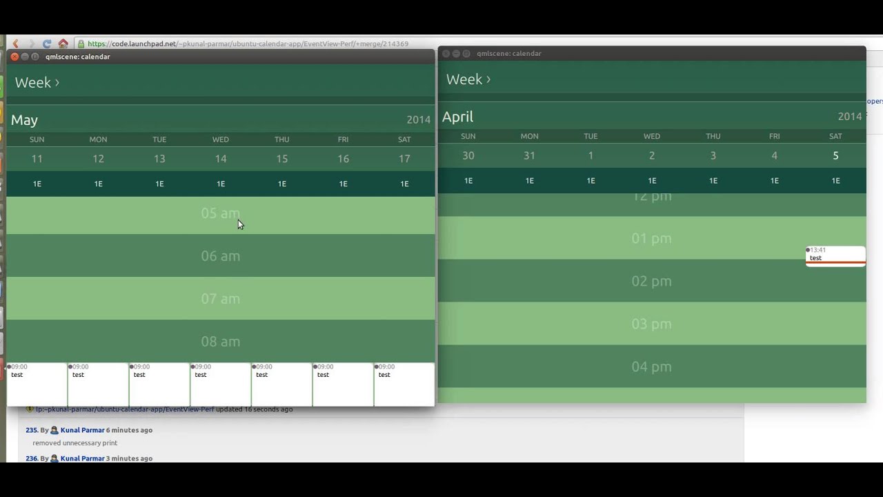Ubuntu Touch: calendar Weekview performance improvement - YouTube