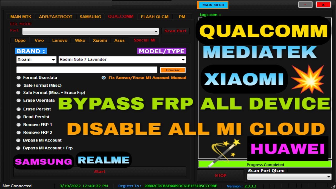 QUALCOMM MTK Module | xiaomi mi cloud | Huawei,samsung,Redmi,Oppo,Vivo ...