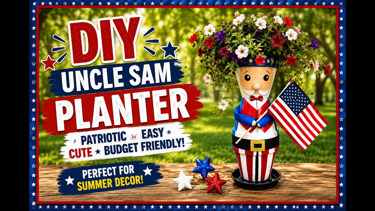 Independence Day Crafts: Patriotic Uncle Sam Planter | 4th of July ...
