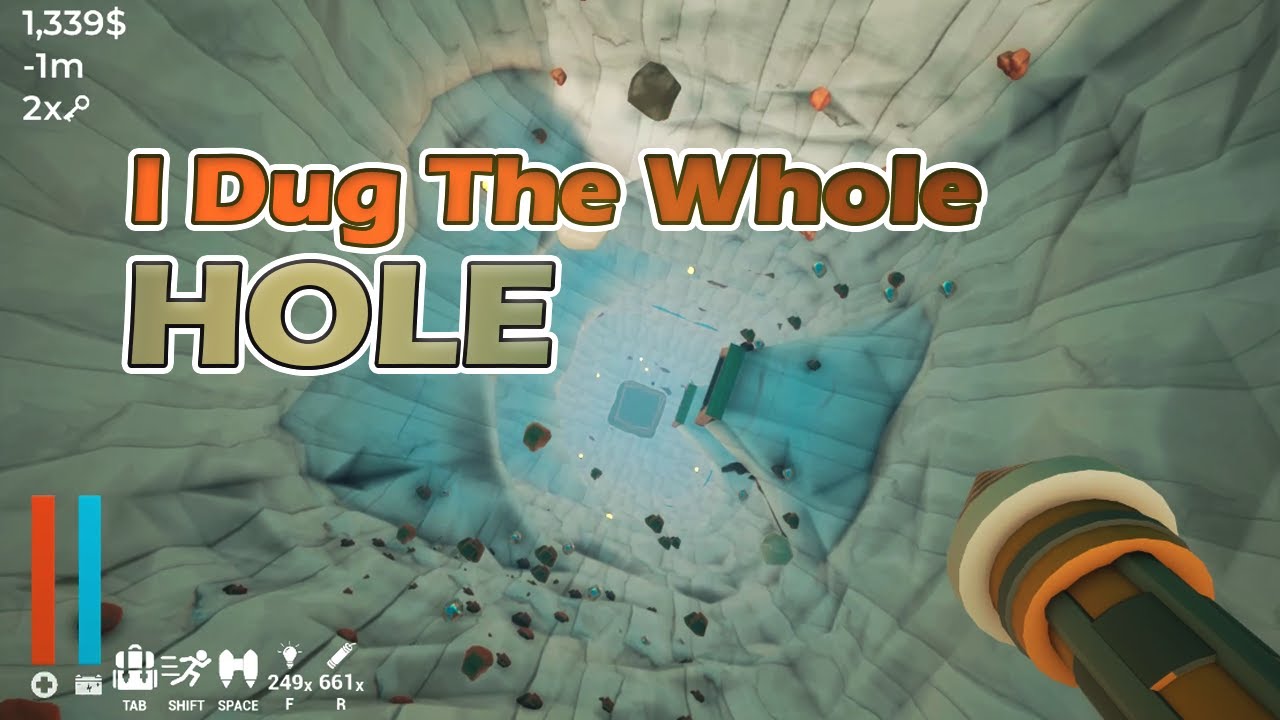 I Dug The Whole Hole To Find SECRET Ending ... A Game About Digging A ...