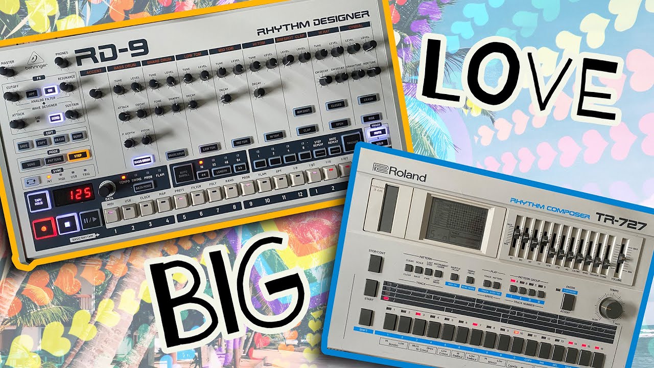 behringer RD-9 meets Roland TR-727 * It's gonna be a big Love! - YouTube