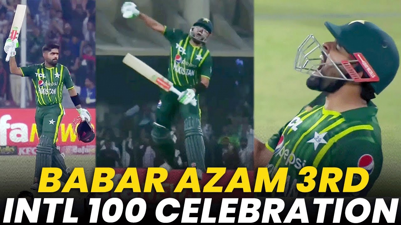 Babar Azam Celebrates His 3rd INTL Century | Pakistan vs New Zealand ...