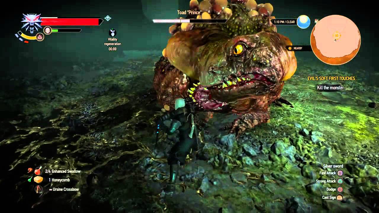 The Witcher 3 Hearts Of Stone Toad Prince Boss Fight - YouTube