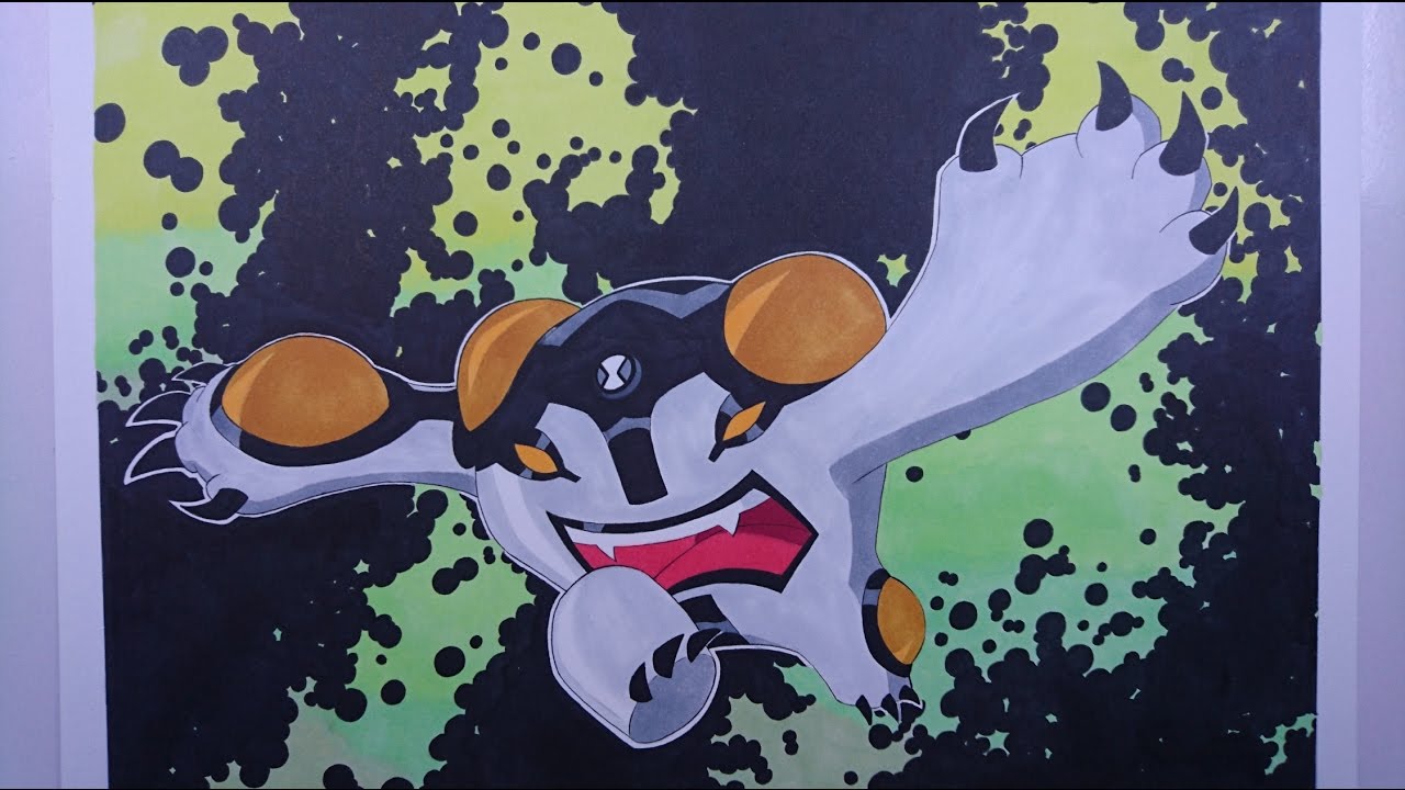 Time Lapse Drawing - Cannonbolt from 'Ben 10' - YouTube
